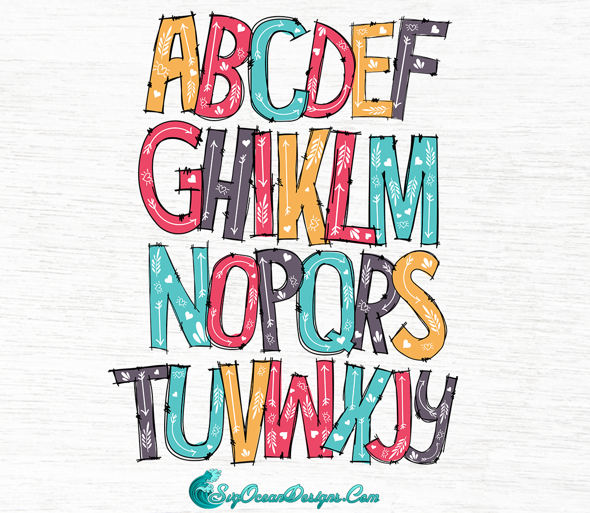 Alphabet Color Font