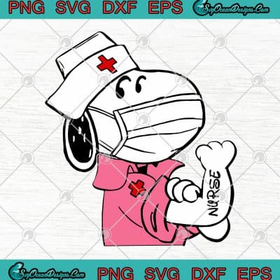 Retro Peanuts Snoopy Nurse SVG - Funny Nursing Snoopy SVG PNG, Cricut File