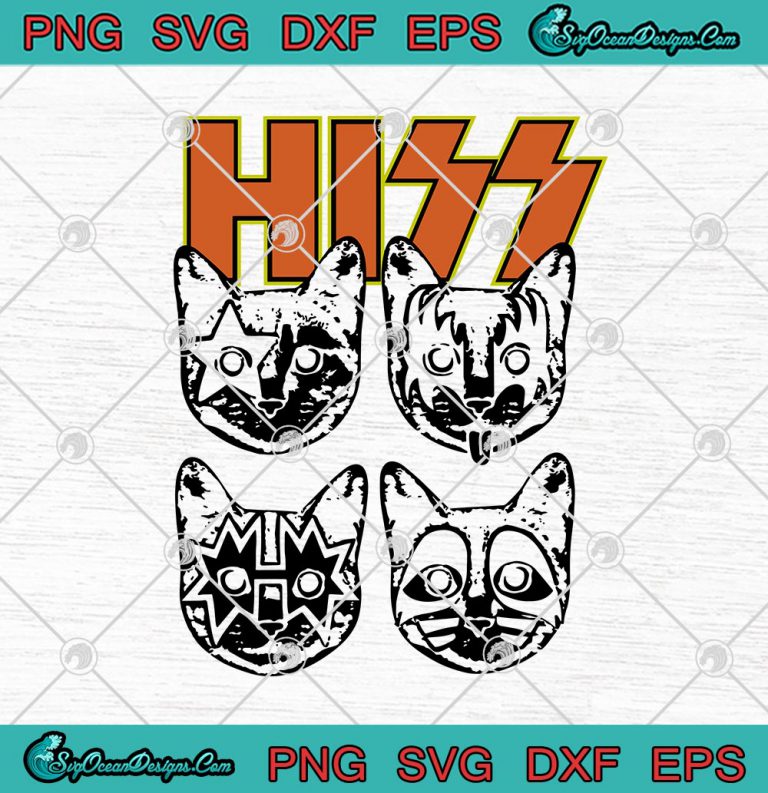 Hiss Cats Kittens Hizz Cats Funny SVG PNG EPS DXF - Hiss Kiss Cats Rock ...