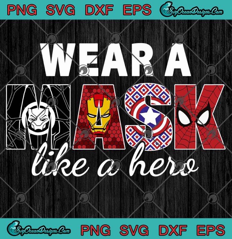 Marvel Wear A Mask Like A Hero Iron Man-Spider Man-black Panther ...