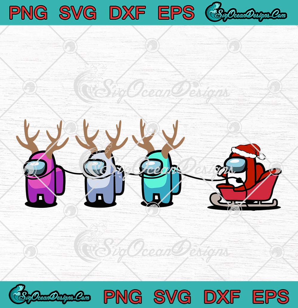 Among Us Reindeer Santa Merry Christmas 2020 Holiday Xmas SVG PNG EPS ...