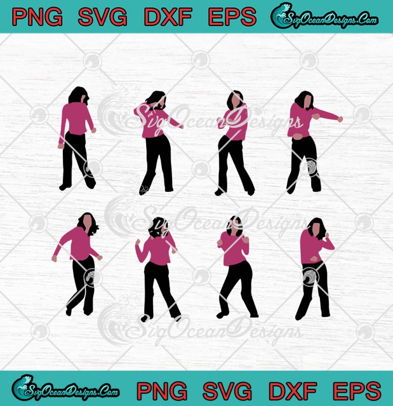 Monica's Chandler Dance Monica Geller Bing Friends Funny - SVG PNG ...
