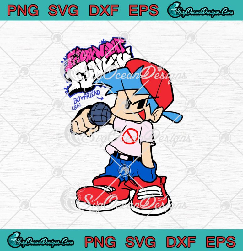 Friday Night Funkin Boyfriend BF SVG PNG EPS DXF - Friday Night Funkin ...