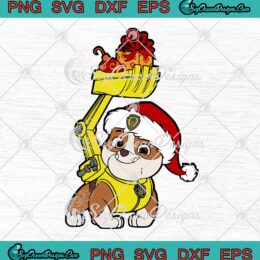 Paw Patrol Marshall Santa Costume SVG Paw Patrol Christmas Lights SVG ...