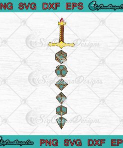 DnD Dice Sword Dungeons And Dragons Game SVG PNG EPS DXF Cricut Cameo ...