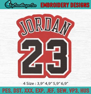 Michael Jordan 23 Basketball Machine Embroidery Digitizing Design File