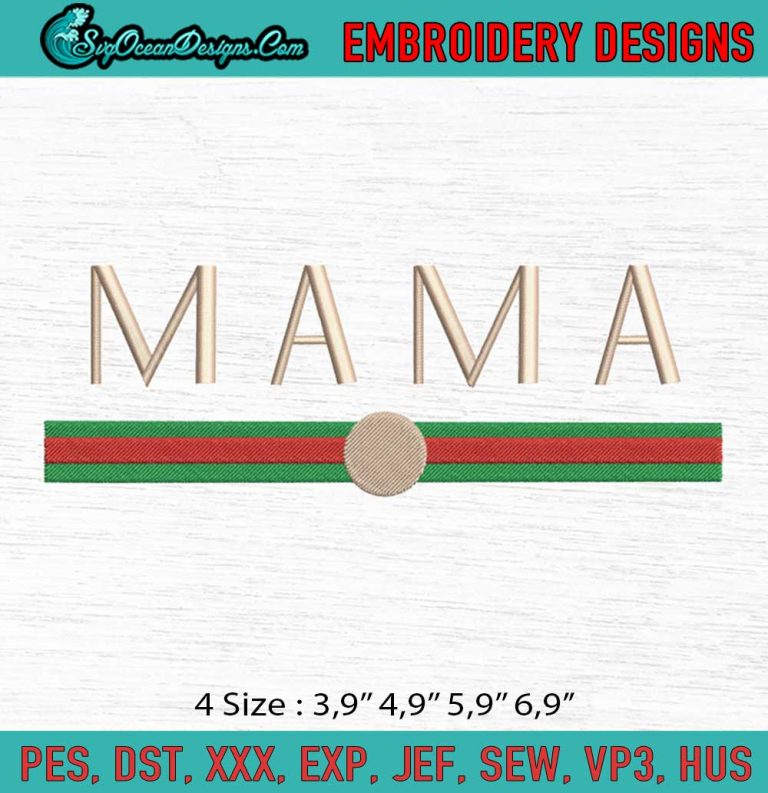 MaMa Logo Machine Embroidery Digitizing Design File