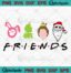 Friends Christmas Characters Face SVG, Friends Christmas Holiday Xmas ...