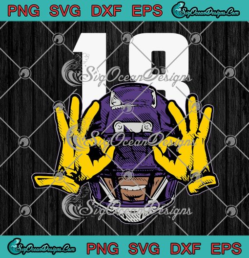 Justin Jefferson Griddy American Football SVG, NFL Griddy Football SVG ...