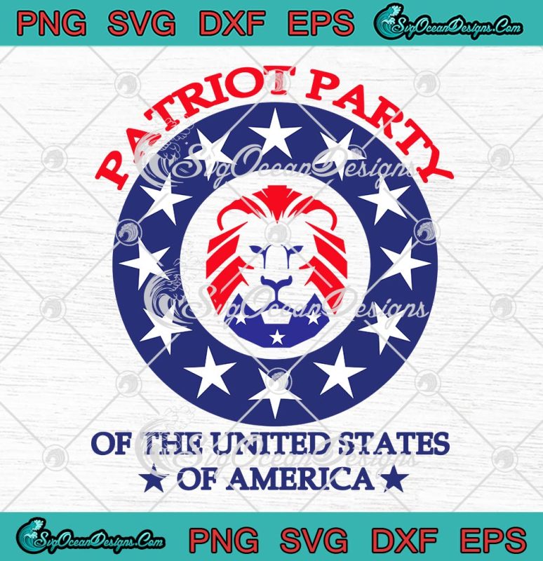 Patriot Party Conservative Lion SVG, Of The United States Of America ...
