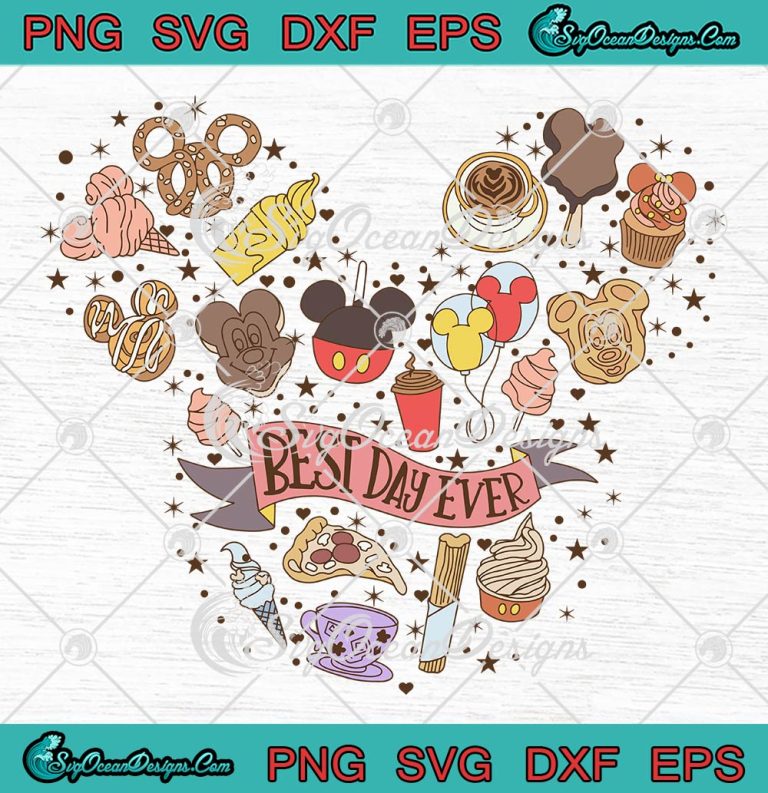 Best Day Ever Disney Snacks SVG PNG, Mickey Ears Mouse Park Snacks ...