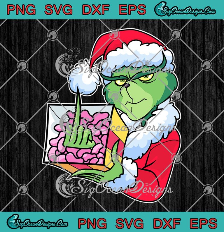 Christmas Grinch Santa Middle Finger SVG, Merry Christmas Xmas Gift SVG ...