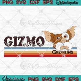 Gizmo Gremlins Retro Stripes Vintage SVG, Gizmo Gremlins Monster 80s ...