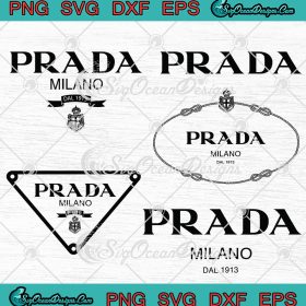 Prada Milano Dal 1913 SVG, Prada Logo SVG, Prada Bundle Logo SVG PNG ...