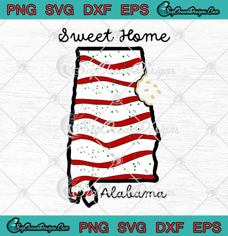 Sweet Home Alabama Merry Christmas SVG, Alabama State Map SVG PNG EPS ...