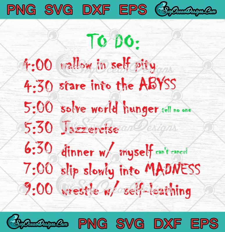The Grinch Schedule Christmas Funny SVG, Xmas Schedule Gift SVG PNG EPS ...