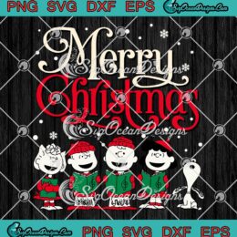 Peanuts Merry Christmas Choir SVG, Snoopy Christmas Holiday SVG PNG EPS DXF PDF, Cricut File
