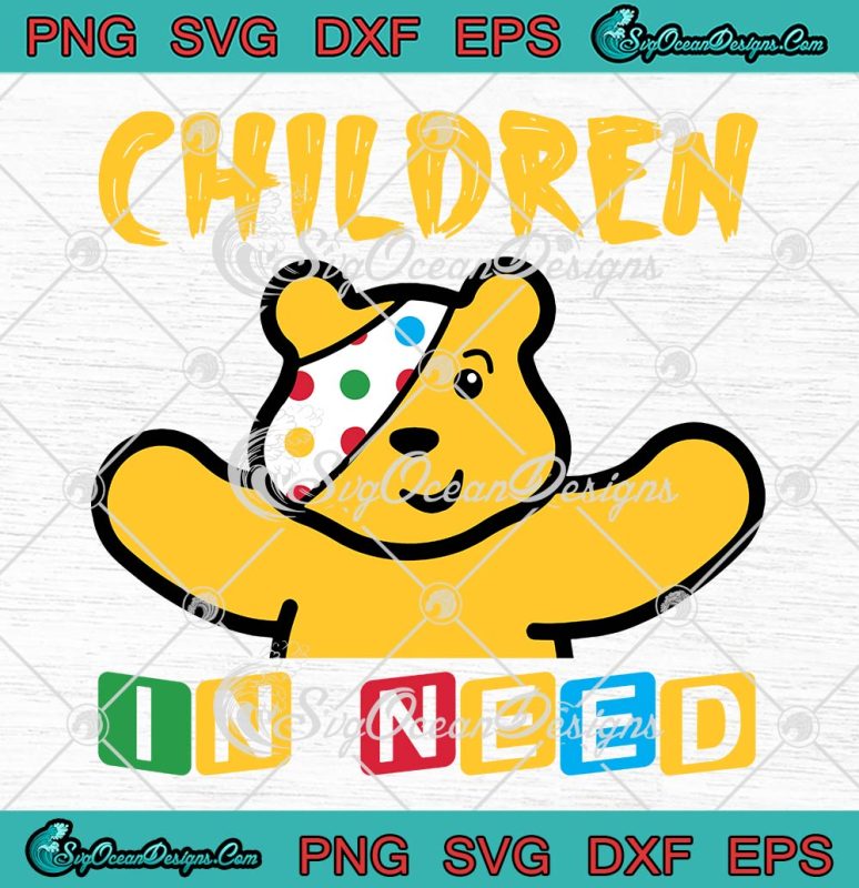 Pudsey Bear Children In Need SVG, BBC Spotty Day 2022 SVG PNG EPS DXF ...