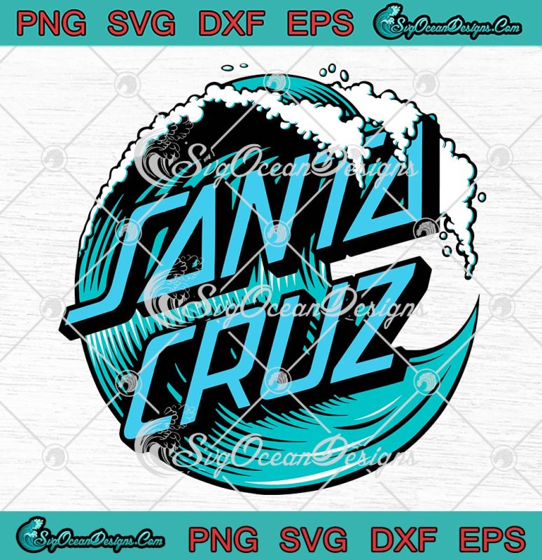 Santa Cruz Wave Dot SVG PNG, Santa Cruz SVG PNG EPS DXF PDF, Cricut File