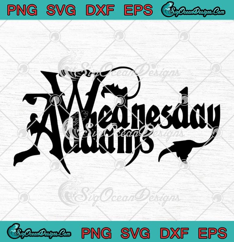 Wednesday Addams Netflix SVG, Typographic Logo SVG, Wednesday TV Series ...