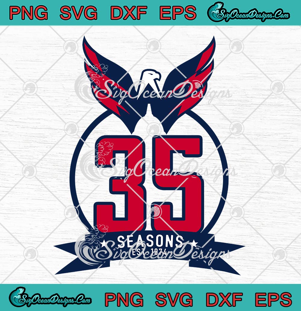 Washington Capitals 35 Seasons Est. 1974 SVG, Washington Capitals 35th ...