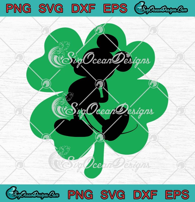 Mickey Mouse Lucky Shamrock SVG, Disney St. Patrick's Day SVG PNG EPS ...