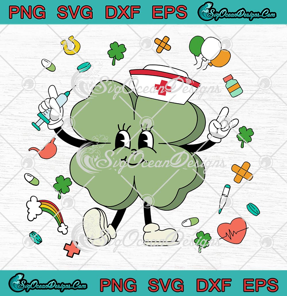 Shamrock Nurse St. Patrick's Day SVG, Nursing Lucky Pharmacist SVG PNG ...