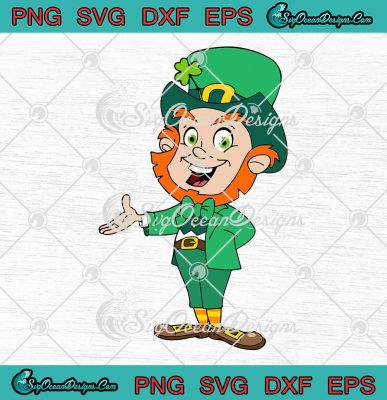Patrick's Day Leprechaun Elf Presenting SVG - Lucky Leprechaun SVG - St. Patricks SVG PNG EPS ...