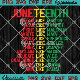 Juneteenth Dream Like Martin SVG - Lead Like Harriet African American ...