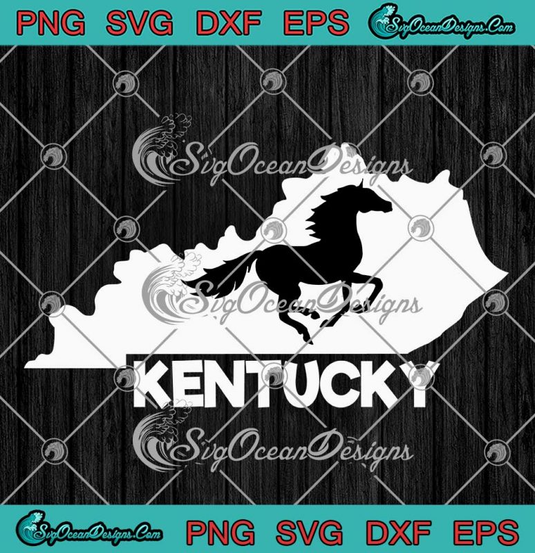 Kentucky Horse State Map SVG - Kentucky Horse Racing Lovers SVG PNG EPS ...
