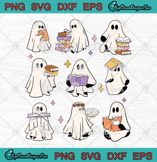 Cute Ghost Bookish Teacher SVG - Halloween Ghost Read More Books SVG ...