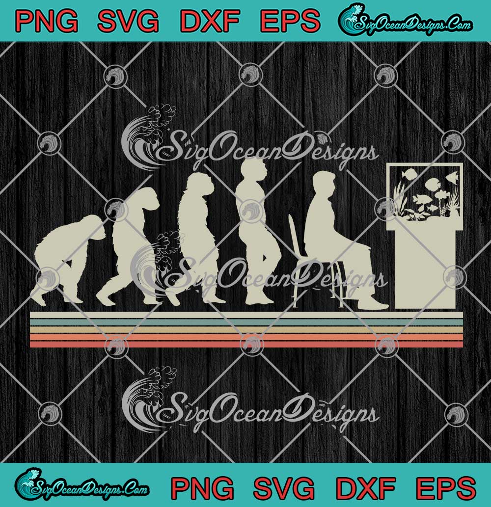Evolution Of An Aquarist Vintage SVG - Funny Evolution Aquarium ...