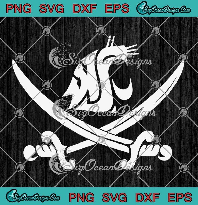 WSU Pirate Swing Your Sword Flag SVG - Washington State Cougars ...