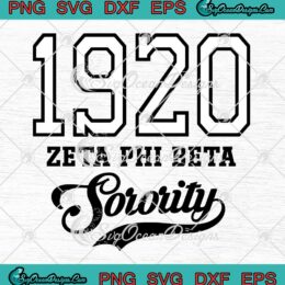 Nineteen Twenty 1920 SVG - Zeta Phi Beta Sorority HBCU SVG PNG, Cricut File
