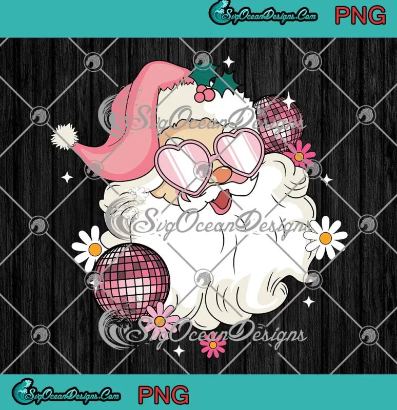 Disco Santa Preppy Christmas Retro PNG - Trendy Christmas PNG JPG ...