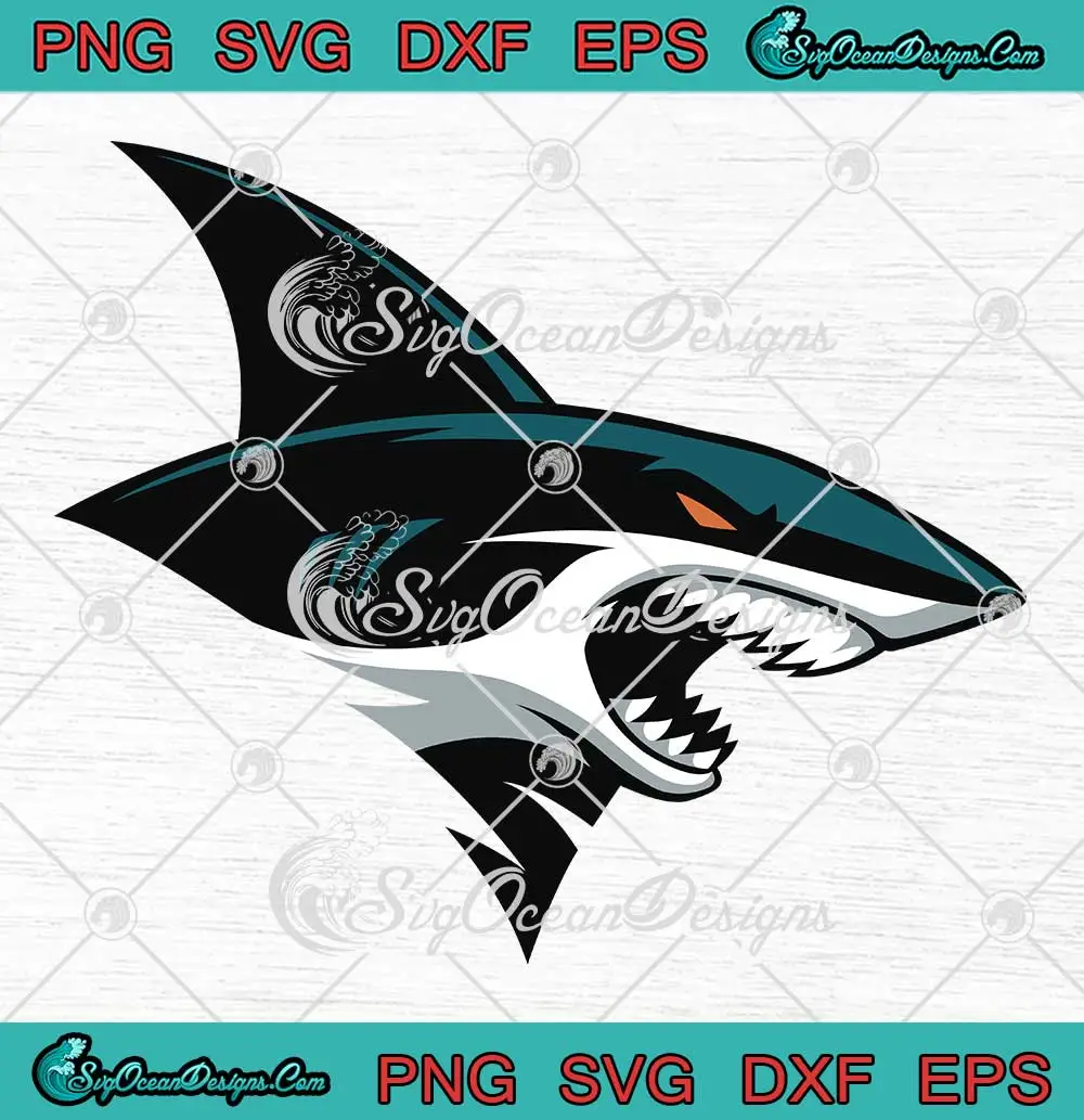 SF Sharks Logo Vintage Retro SVG - Sioux Falls Sharks Sports SVG PNG ...