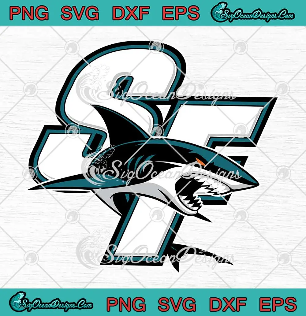 SF Sharks Vintage Retro SVG - Sioux Falls Sharks Logo SVG PNG, Cricut File