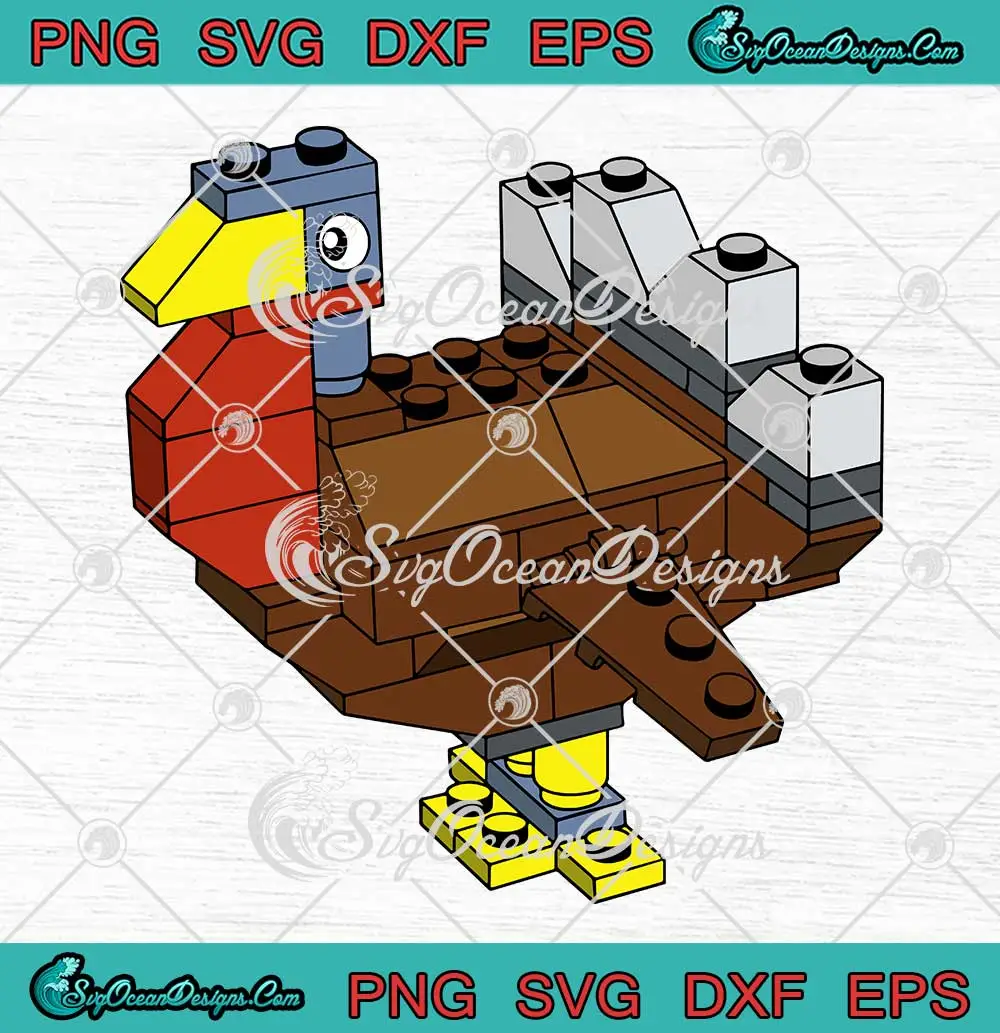 Turkey Lego Master Builder Funny SVG - Thanksgiving Building Bricks ...