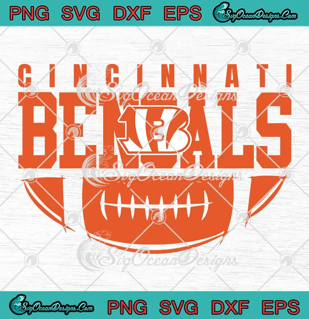 Cincinnati Bengals NFL Football SVG - Vintage Bengals Football SVG PNG ...