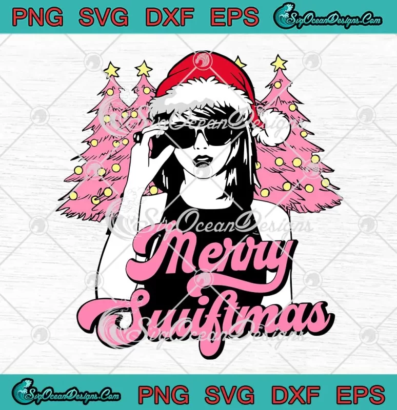 Merry Swiftmas Santa Taylor Swift SVG - Merry Christmas Swiftie SVG PNG ...