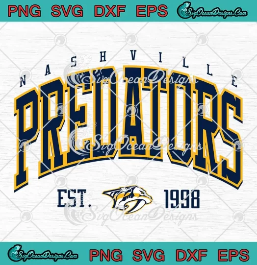 Nashville Predators Est. 1998 SVG - Vintage Style Nashville Predators ...