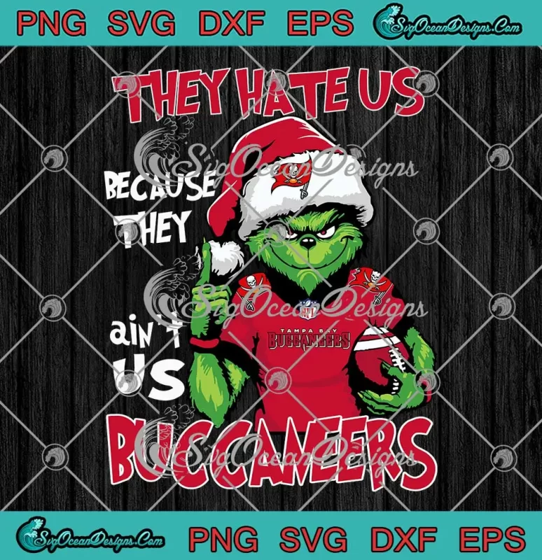 Tampa Bay Buccaneers Christmas SVG - Football Santa Grinch SVG - They ...