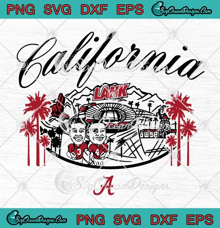 Lank California Alabama Football SVG - Jermaine Burton And Jalen Milroe ...