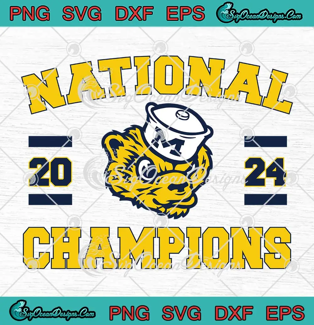 National Champions 2024 SVG - Michigan Wolverines Mascot SVG PNG, Cricut File