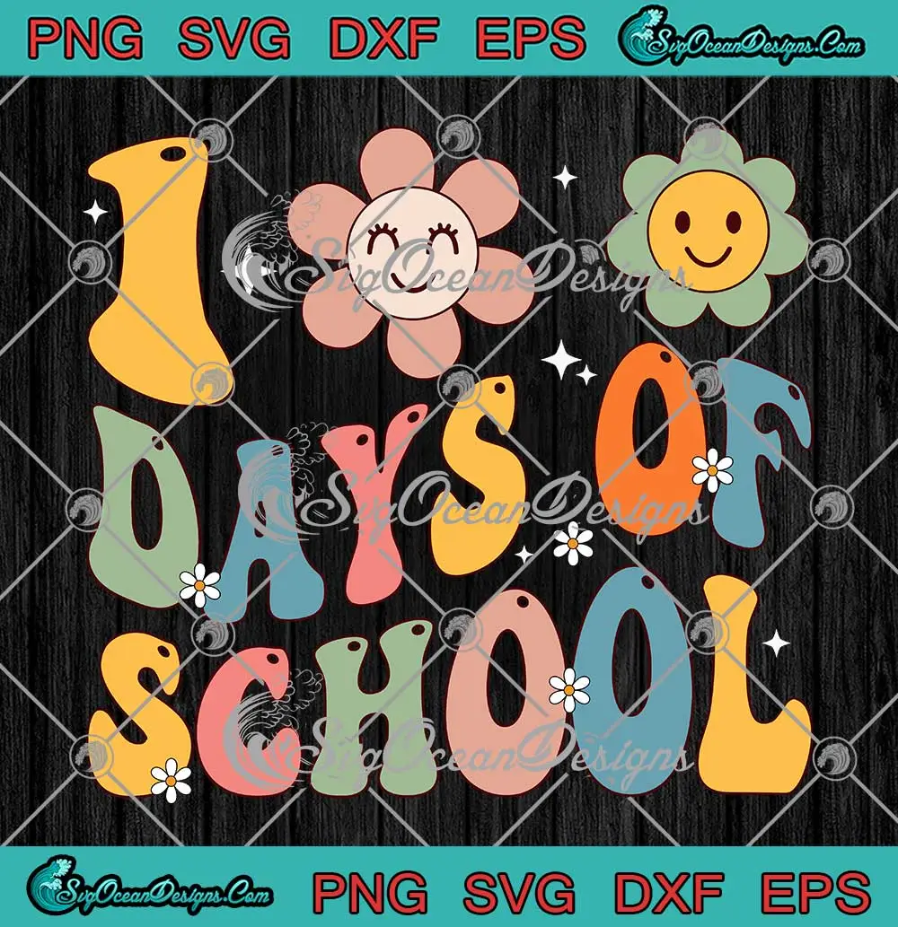 Teacher 100 Days Of School Retro SVG - Happy 100th Day Of School SVG ...