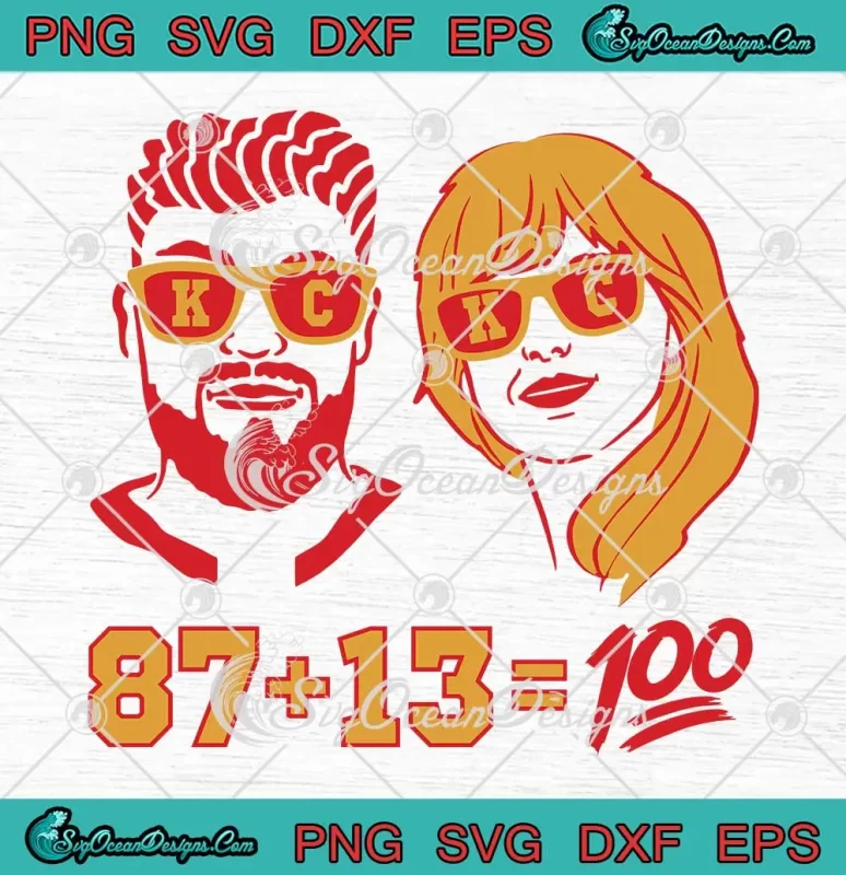87 13 Taylor Swift Travis Kelce SVG - KC Chiefs Swiftie Football SVG ...