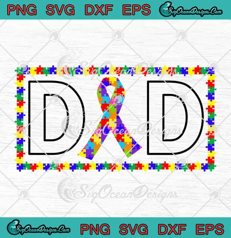 Cute Autism Dad Gifts SVG - Autism Awareness Puzzle Pieces SVG PNG ...