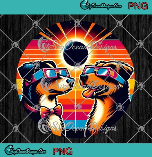 Dogs Wearing Solar Eclipse Glasses PNG - Solar Eclipse 2024 PNG JPG ...