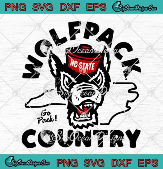 NC State Wolfpack Country SVG - Go Pack Basketball SVG PNG, Cricut File