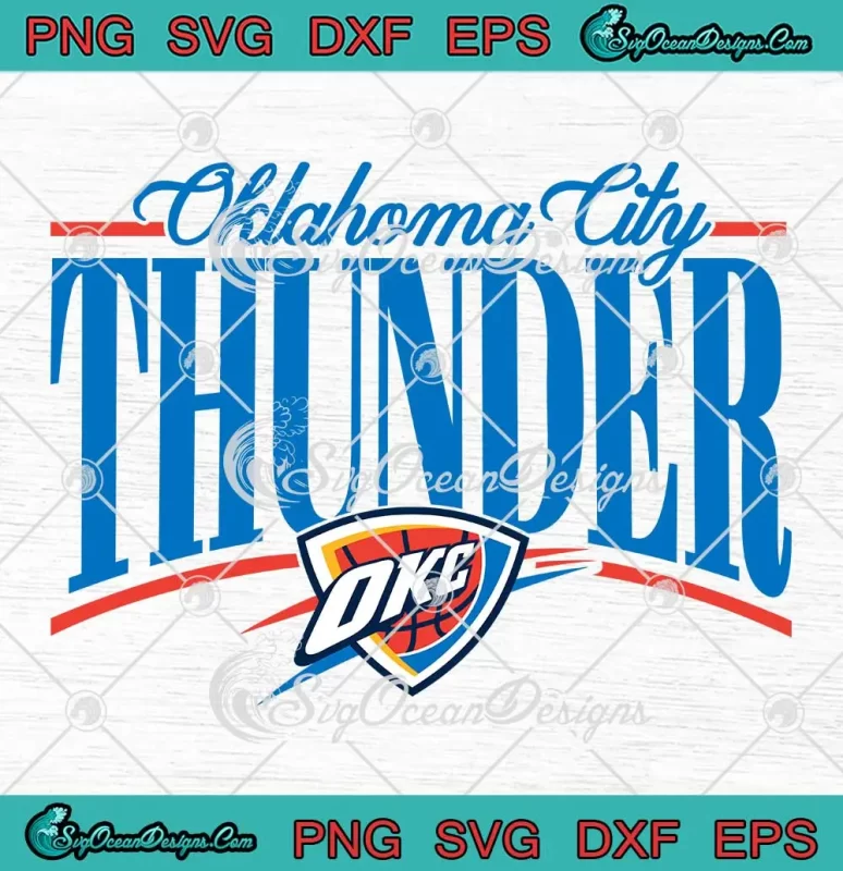 Oklahoma City Thunder Logo Arch SVG - OKC Basketball NBA SVG PNG ...